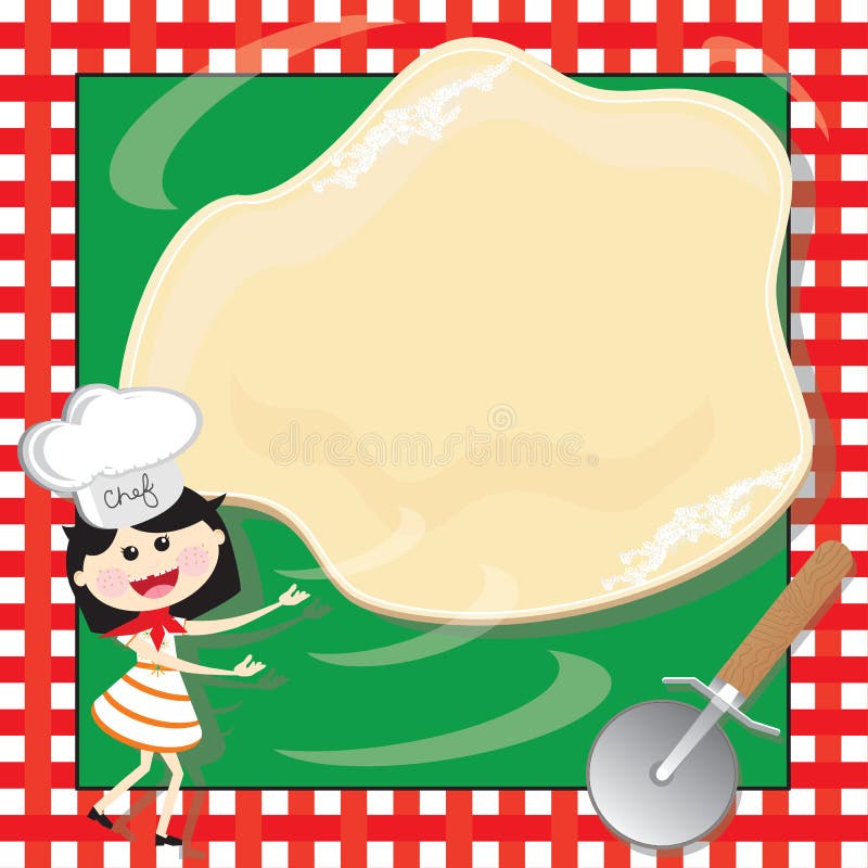 Pizza Making Birthday Party Invitation Card Stock Vector - Illustration ...