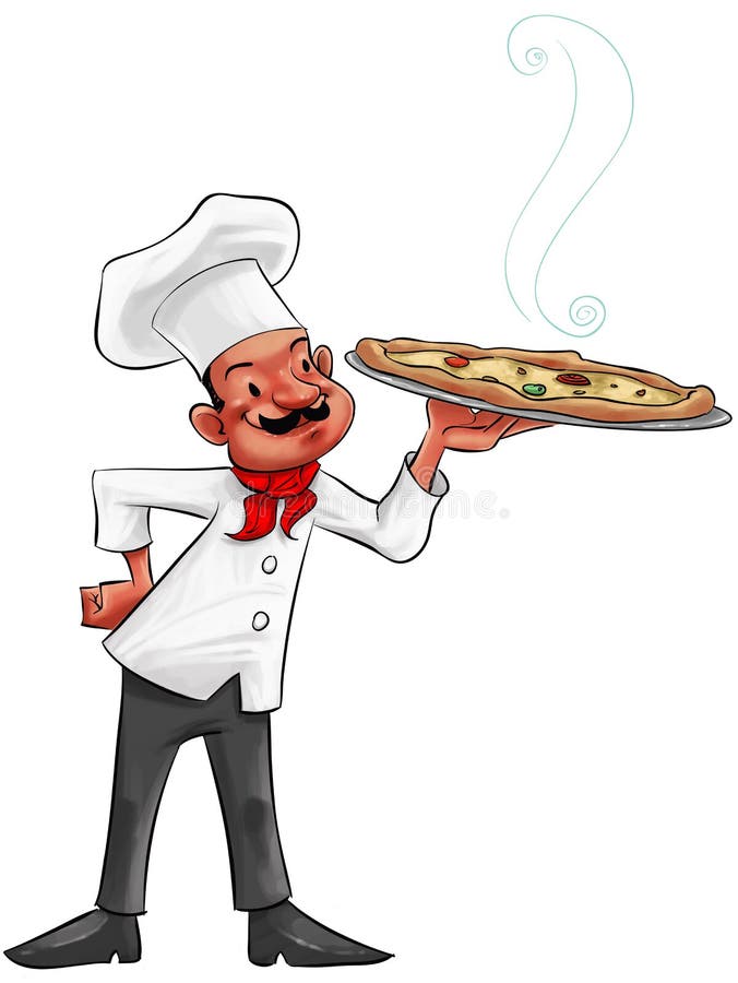 The pizza man stock illustration. Illustration of home - 25233260