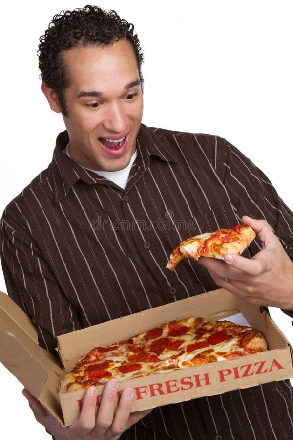 Pizza Man Smiling stock image. Image of ethnic, pizza - 13106789