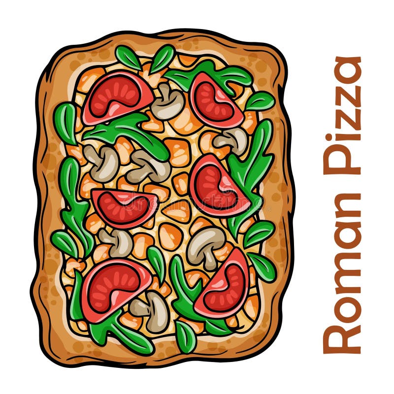 Pizza Margarita with Tomato, Mozzarella, Pesto Sauce, Basil. Roman ...