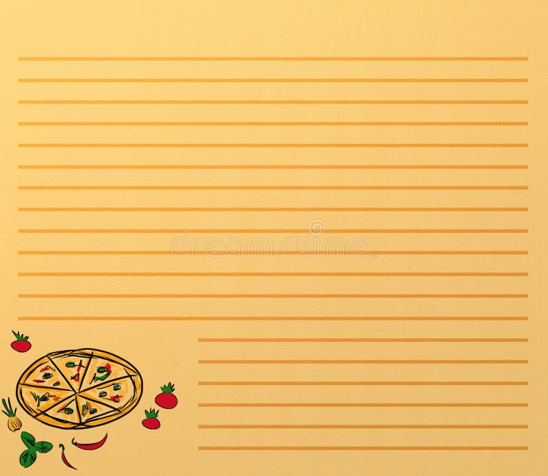 Pizza menu stock illustration. Illustration of note, notes - 18639708
