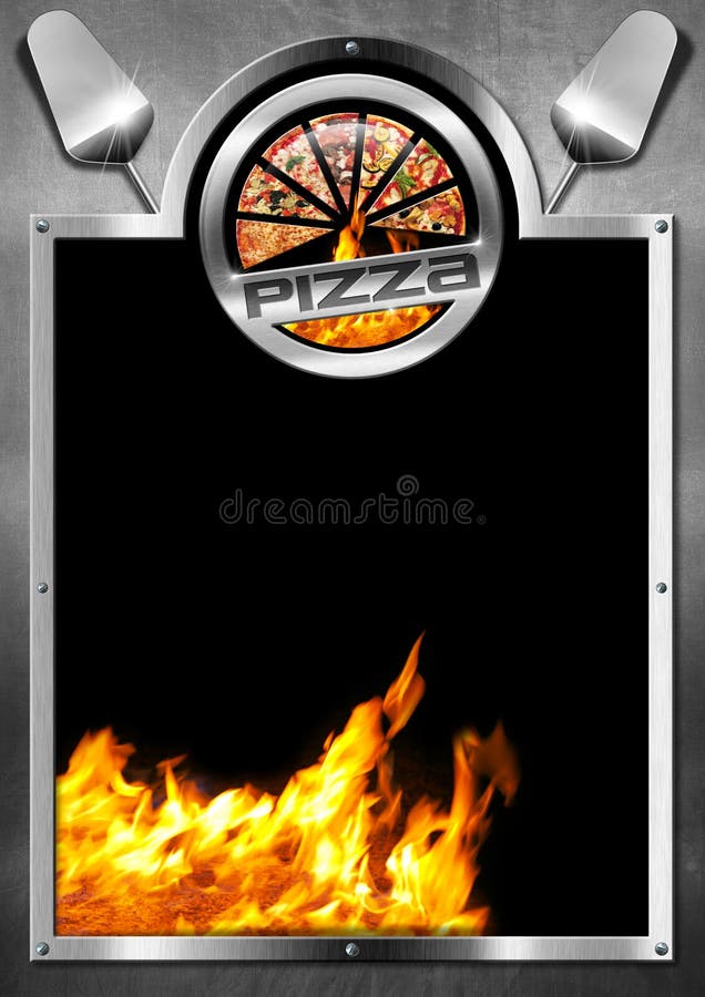 Pizza Menu Template stock illustration. Illustration of frame - 23868617
