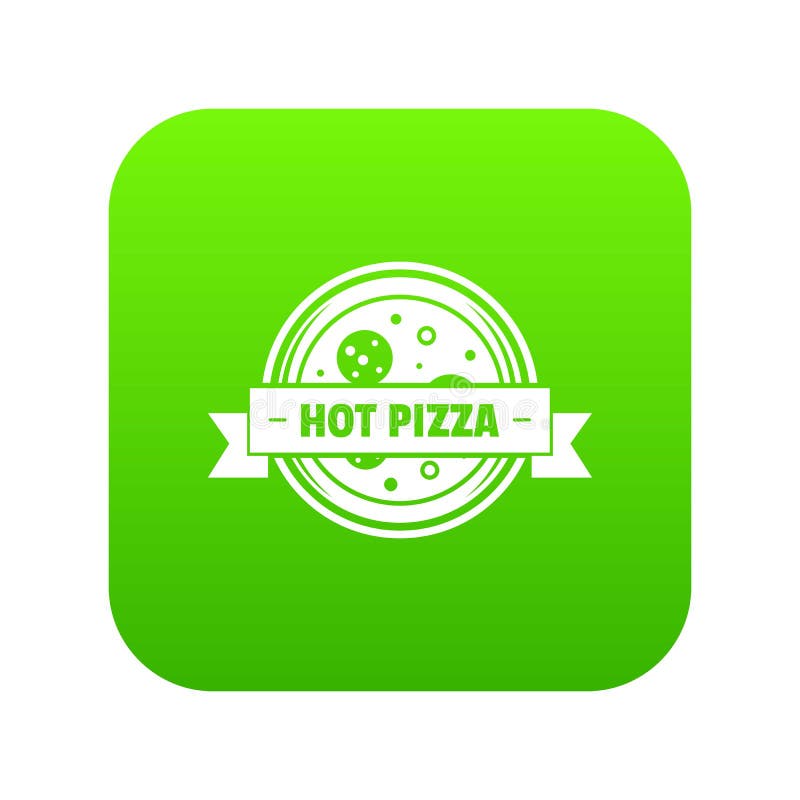 Pizza Menu Icon Green Vector Stock Vector - Illustration of background ...