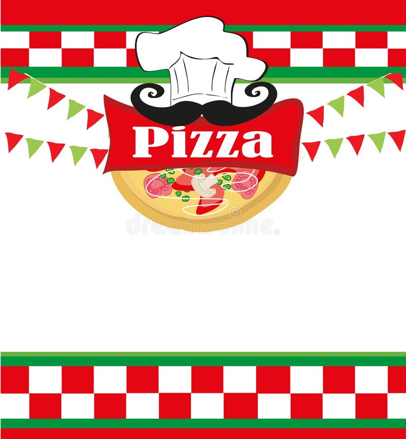 Pizza Menu Template stock vector. Illustration of frame - 23629319