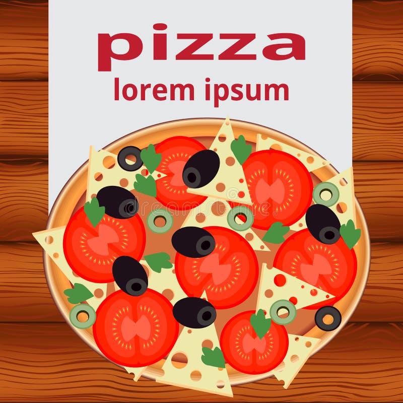 Pizza Menu, Vector Illustration Stock Vector - Illustration of creative ...