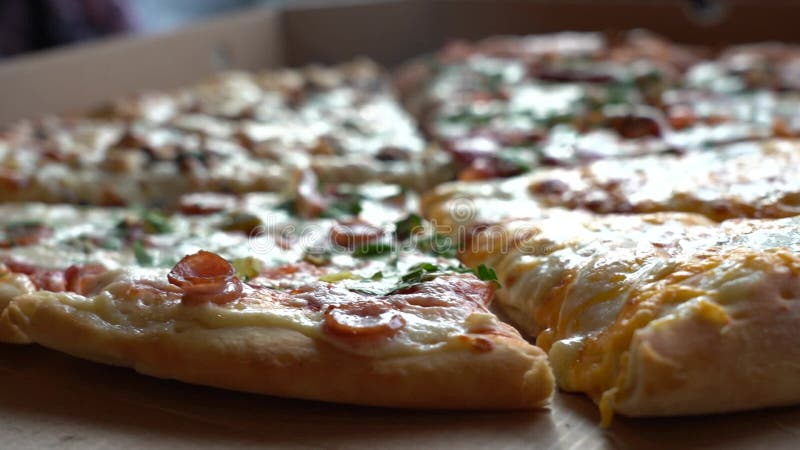 Pizza Mix: a Choice for Everyone Stock Video - Video of aromatic ...