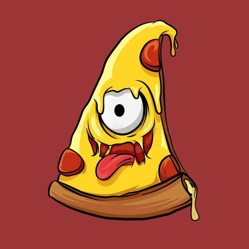 Pizza Monster #2 - Mocking Facial Expression Stock Vector ...