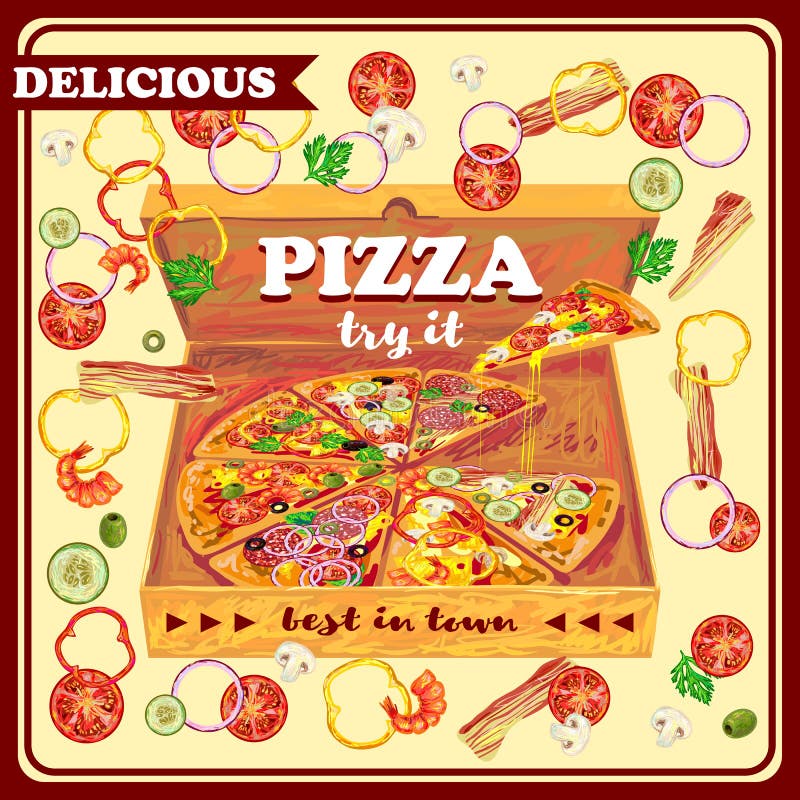 Pizza Box Design Pizza Stock Illustrations – 17,010 Pizza Box Design ...