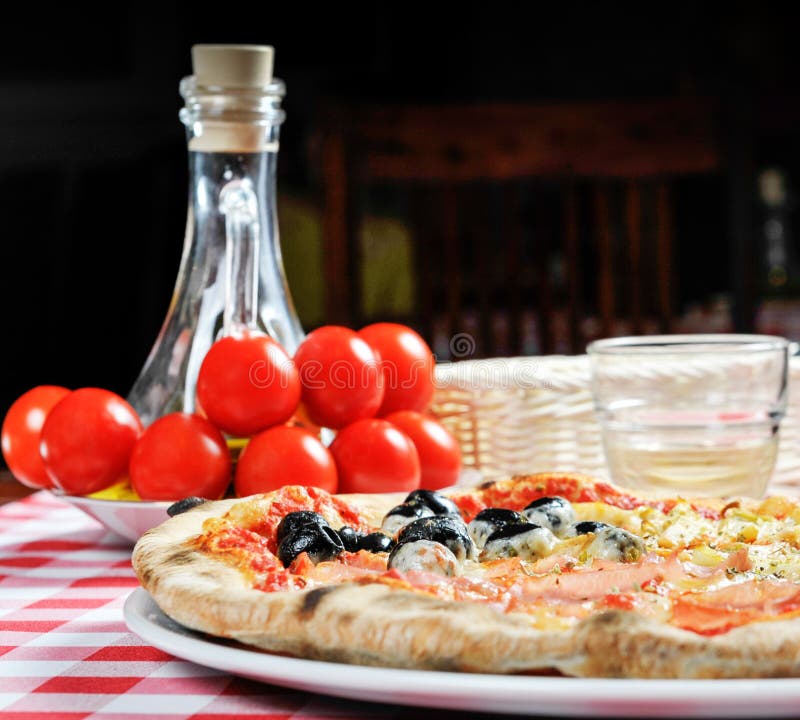 Pizza and other additives stock photo. Image of object - 34760314