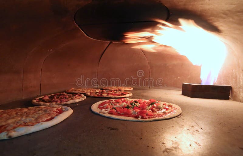 Inside Of Oven Fireplace At A Bakery Stock Photo - Image of fire ...