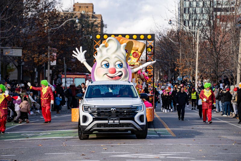 Pizza Pizza Parade Float in Santa Claus Parade Toronto. Editorial Stock ...
