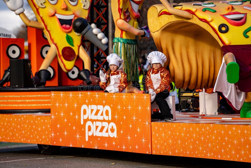Pizza Pizza Parade Float in Santa Claus Parade Toronto. Editorial Image ...