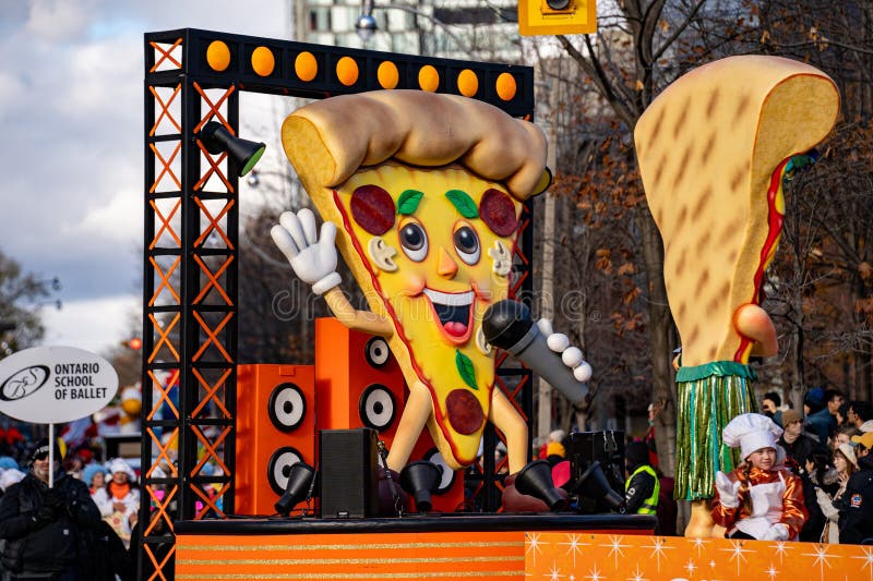 Pizza Pizza Parade Float in Santa Claus Parade Toronto. Editorial ...