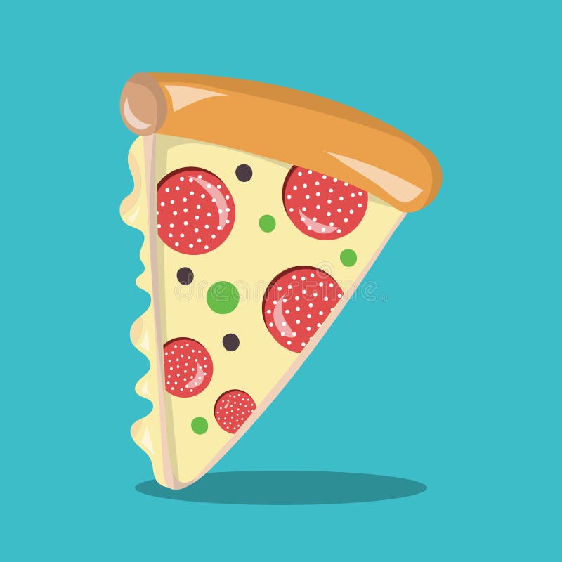 PIZZA PARTY SLICE 05 stock vector. Illustration of pizza - 197987441