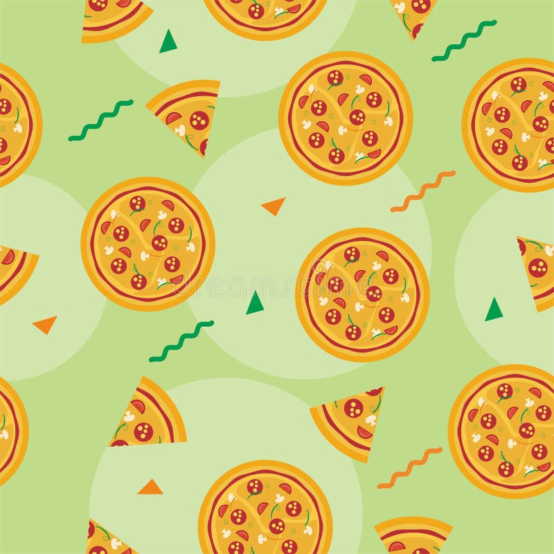 Seamless Background with Pizza Pattern Vector Stock Vector ...