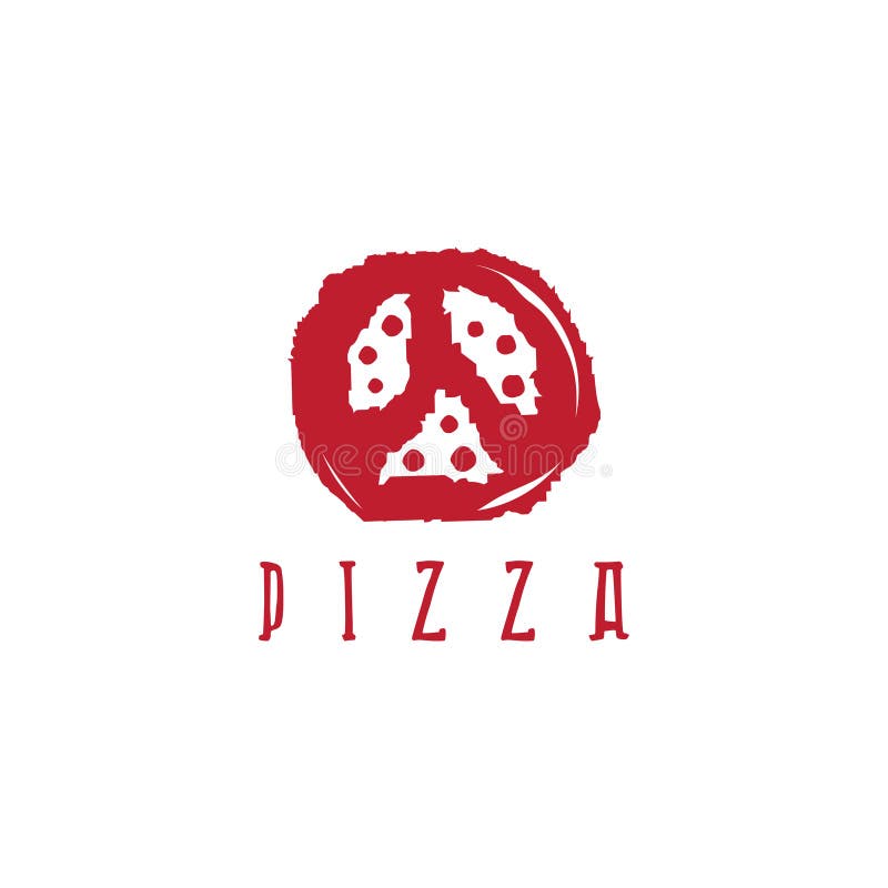 Pizza in Peace Symbol Form Vector Design Stock Vector - Illustration of ...