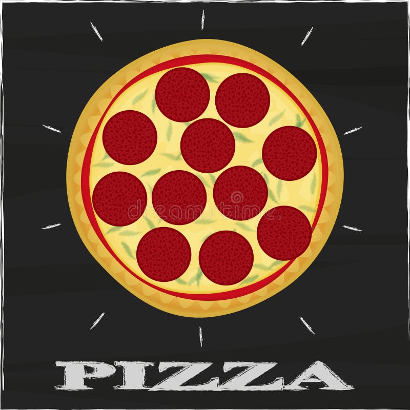 Pizza stock vector. Illustration of herbs, restaurant - 67941709