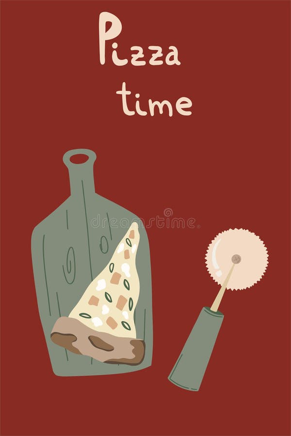 Pizza Piece Hand Drawn Vector Set Stock Vector - Illustration of lunch ...