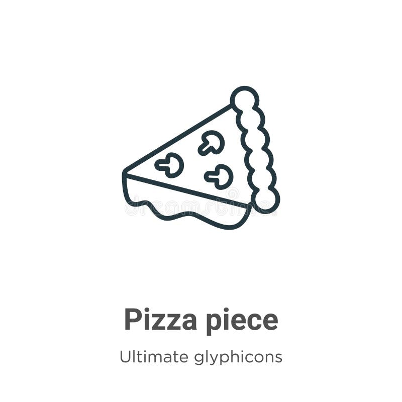 Pizza Outline Vector Icon. Thin Line Black Pizza Icon, Flat Vector ...