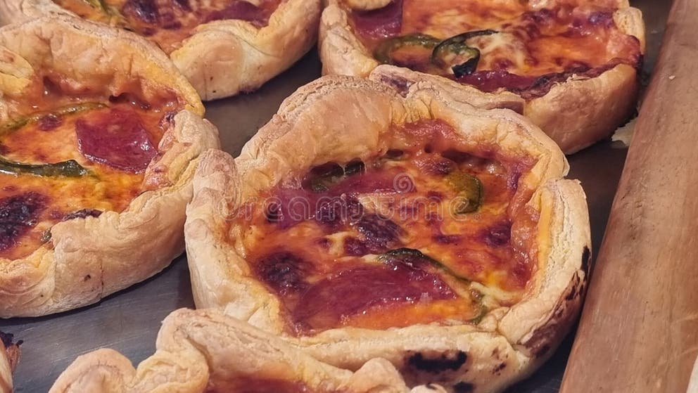 Pizza or Pitsa One Round Fresh Stock Image - Image of pitsa, meat ...