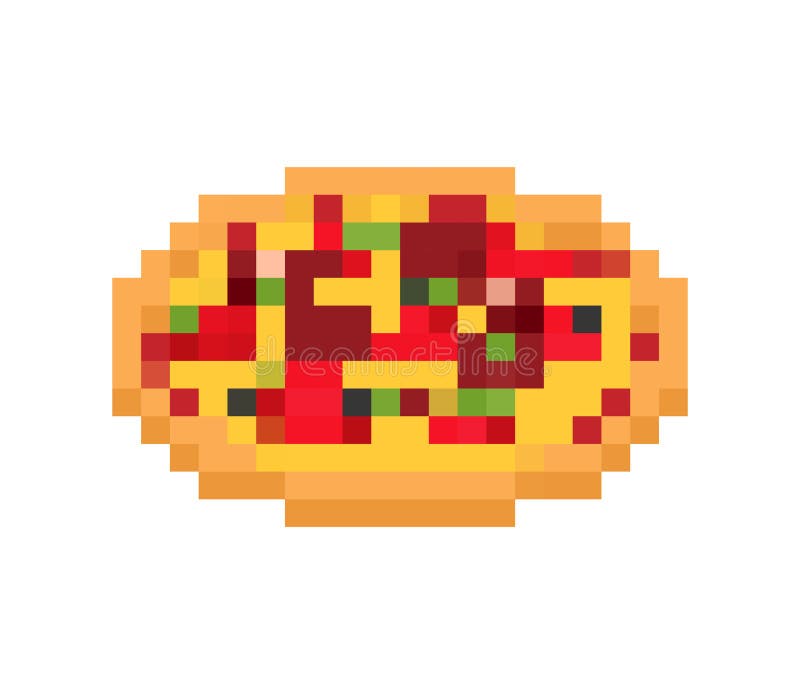 Pizza Pixel Art. Piece of Pizza is Pixelated. Fast Food Isolated Stock ... Pizza Pixel Art. Piece of Pizza is Pixelated. Fast Food Isolated Stock ...