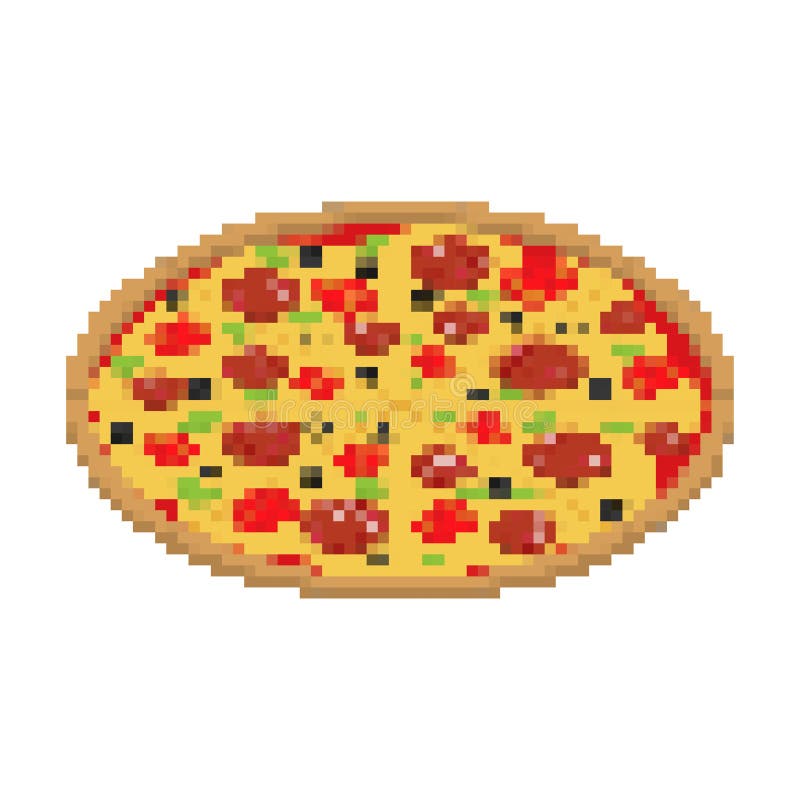Pepperoni Pizza Vector Art stock vector. Illustration of catering - 8033210