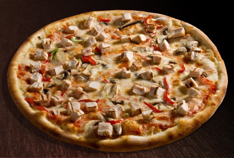 Pizza pollo stock image. Image of cold, european, food - 24527235