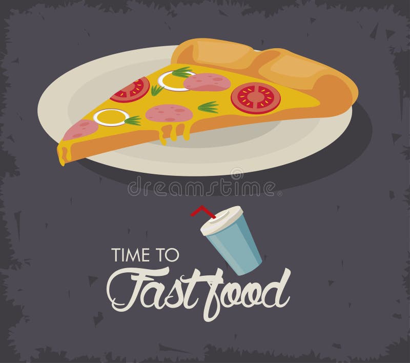 Delicious Fast Food Menu Template with Sandwiches and Pizza Stock ...