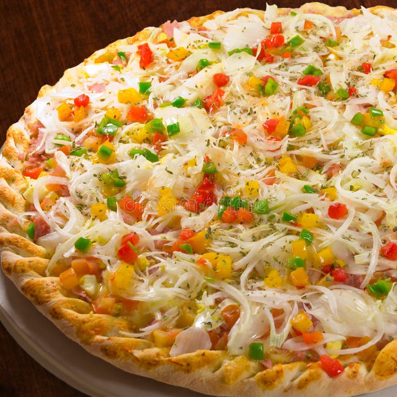 Pizza portuguesa foto de stock. Imagem de massa, italiano - 20811758