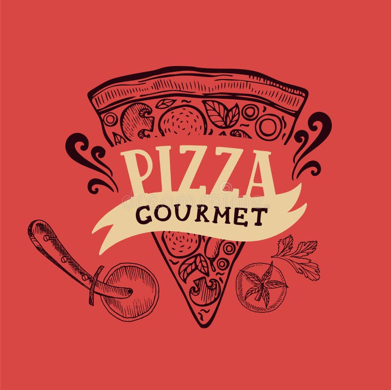 Pizza Poster for Restaurant and Cafe. Stock Vector - Illustration of ...