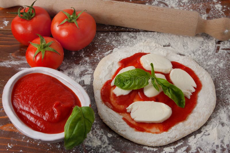 Pizza Preparation stock image. Image of homemade, dinner - 18743217