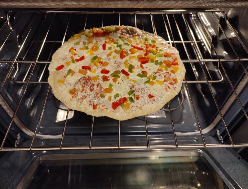 Pizza Preparation or Cooking Stock Image - Image of baked, roasting ...