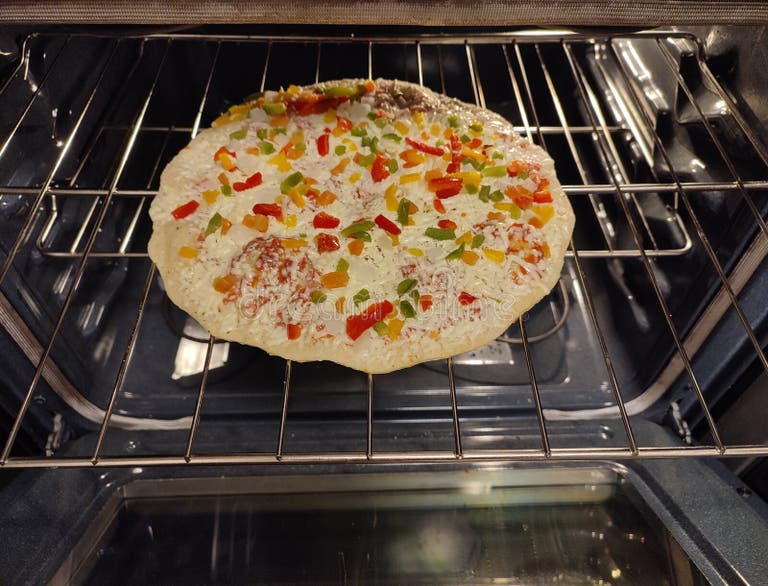 Pizza Preparation or Cooking Stock Image - Image of baked, roasting ...