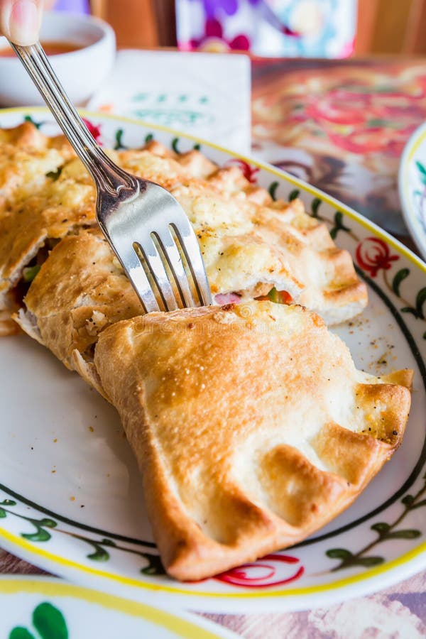 Pizza puff stock photo. Image of meat, bread, food, meal - 42388378