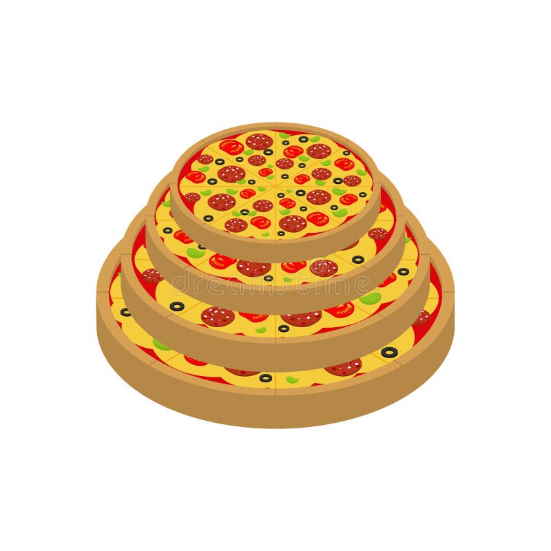 Pizza Pyramid. Pizza Slice Pyramid Stock Vector - Illustration of ...