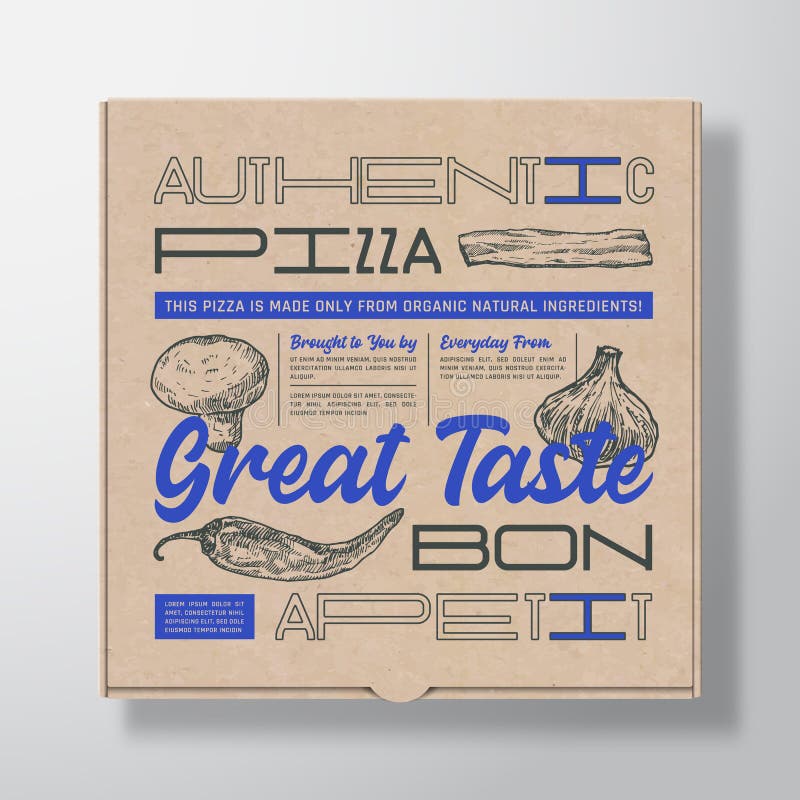 Pizza Realistic Cardboard Box Container. Abstract Vector Packaging ...