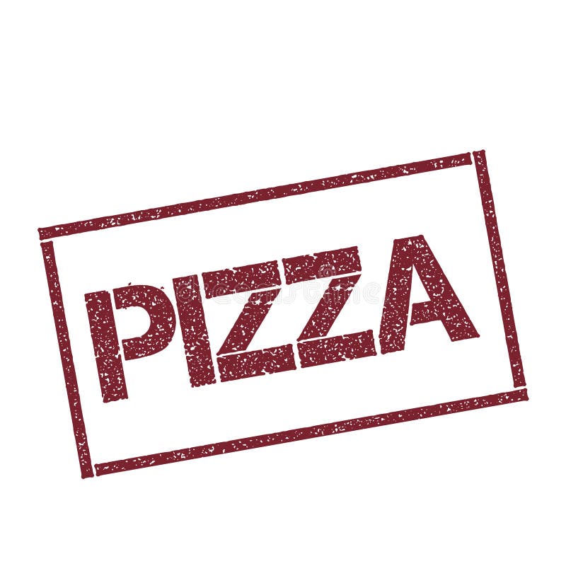 Pizza rectangular stamp. stock vector. Illustration of design - 97813253