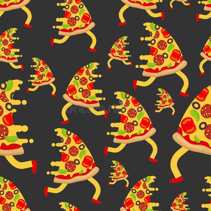 Cartoon Pizza Running Stock Illustrations – 192 Cartoon Pizza Running ...