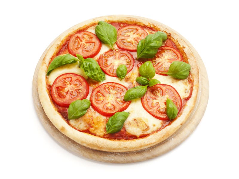 Pizza Sabrosa Caprese Aislado Foto de archivo - Imagen de aislado ...