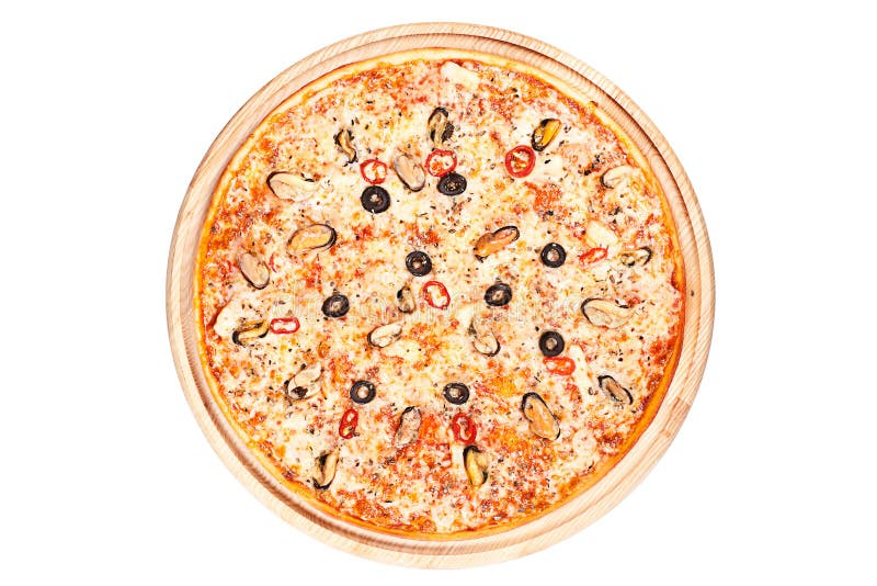Pizza with seafood stock photo. Image of cake, pizza - 19299714
