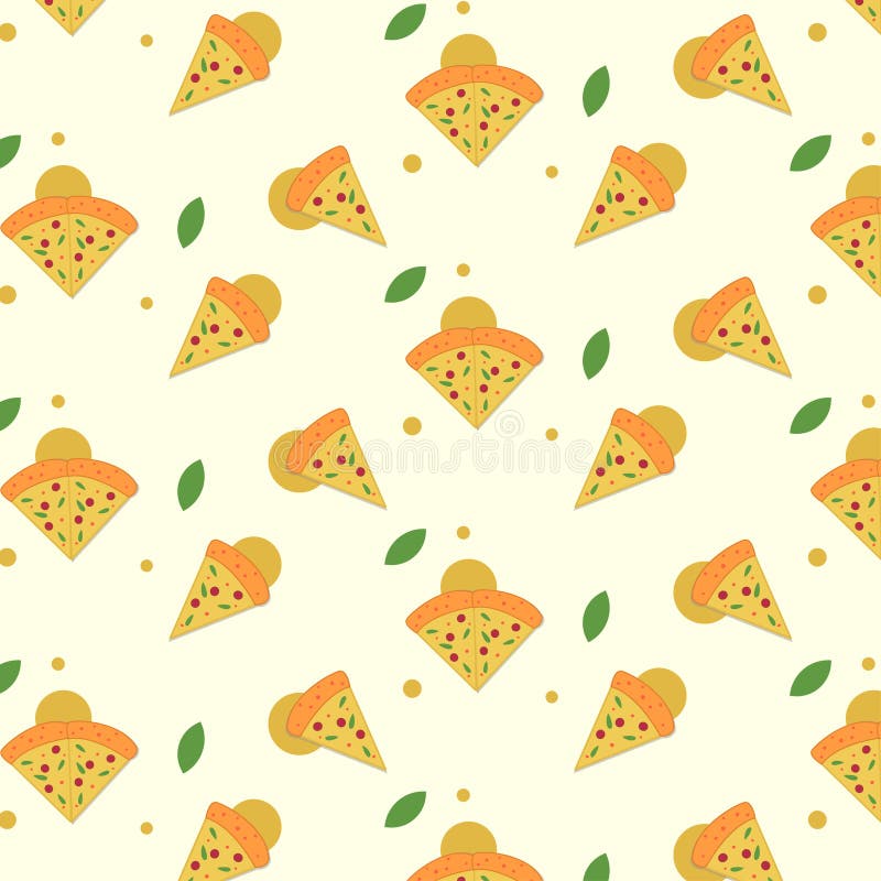 Pizza Seamless Pattern Background Stock Vector - Illustration of ...