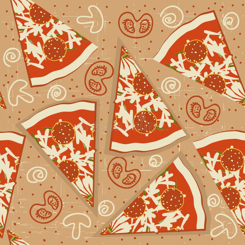 Fast Food Seamless Pattern Background.Vector Food Stock Vector ...