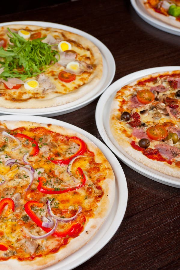 Pizza set stock photo. Image of menu, crust, food, meal - 35355148
