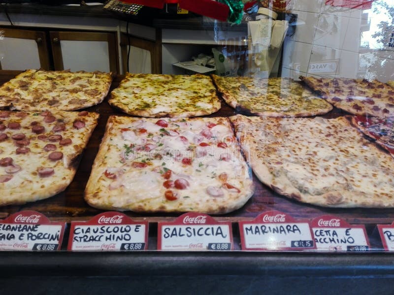 Pizza shop in Rome editorial image. Image of dinner, baked - 35043095