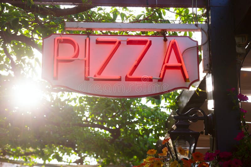 Pizza Sign stock photo. Image of advertisement, sign, restaurants - 480310