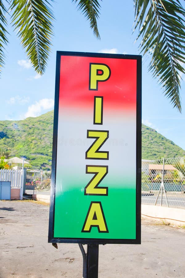 Pizza sign stock image. Image of capital, tropical, snack - 37125859