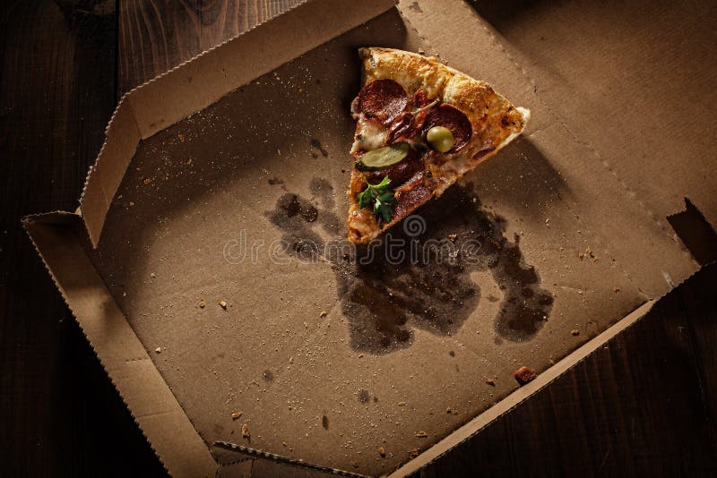 Pizza Slice in the in Delivery Box Stock Photo - Image of delivery ...
