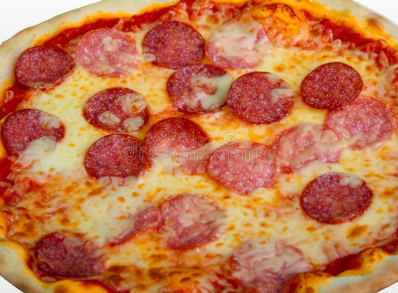 Pizza Slice, Full Pizza View on a Table Stock Photo - Image of ...