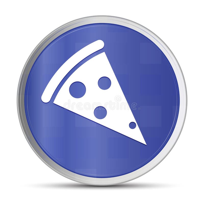 Pizza Slice Icon Prime Blue Round Button Vector Illustration Design ...
