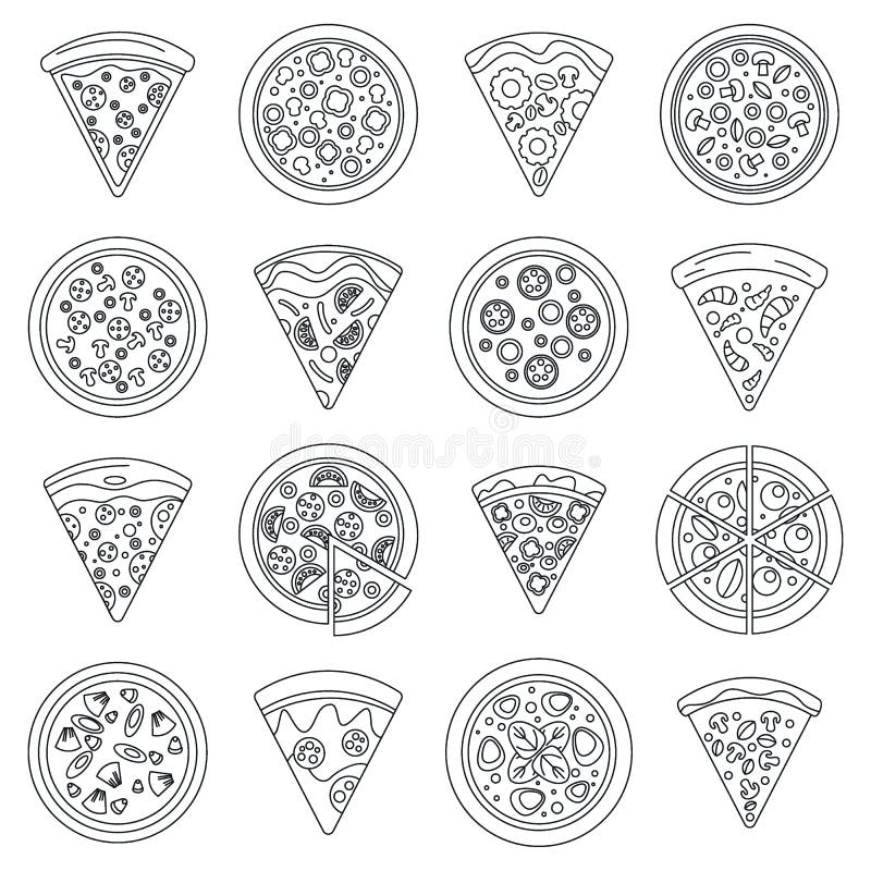 Pizza Outline Stock Illustrations – 27,304 Pizza Outline Stock ...